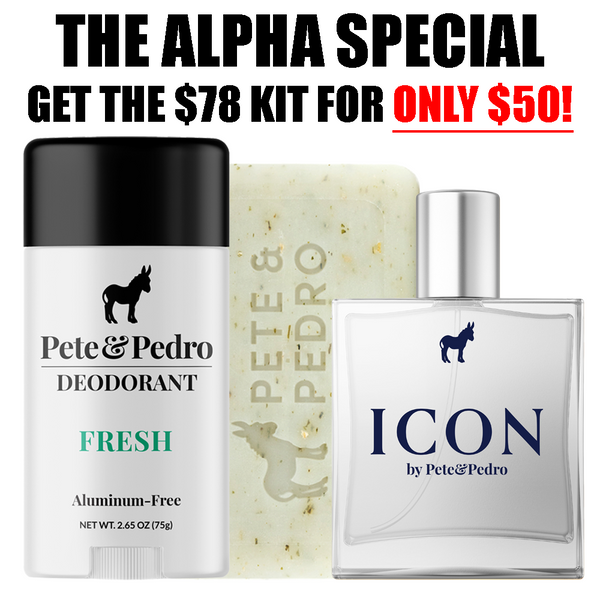 Alpha Special Cologne & FRESH Deodorant & FRESH Body Bar Bundle Deal!